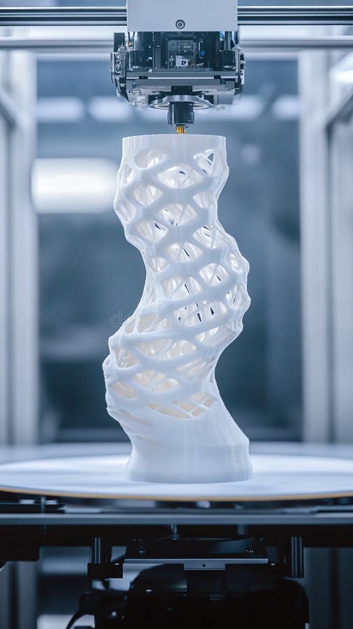 A 3d Printer Creating A Complex Model Layer By Layer In A Tech Lab 1302