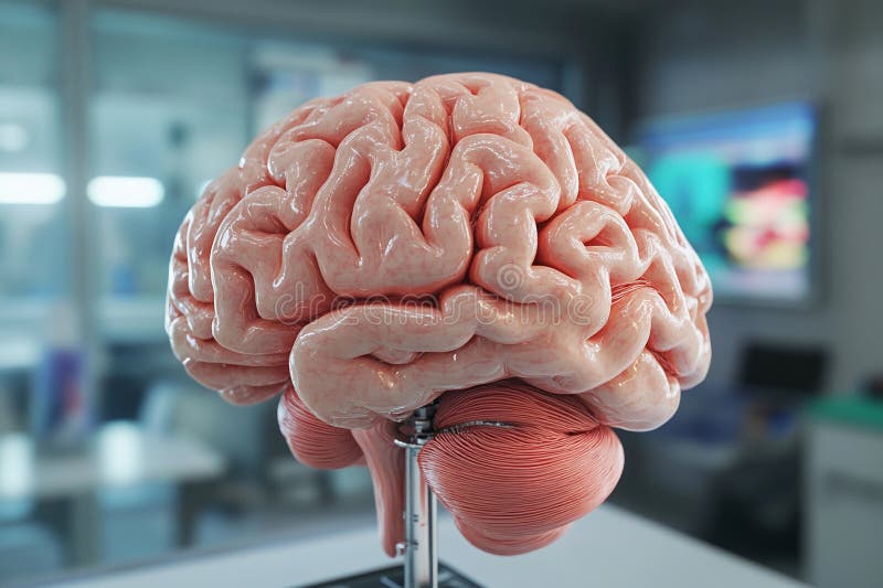 3D Printer Creating a Detailed Model of a Human Brain in a Laboratory ...
