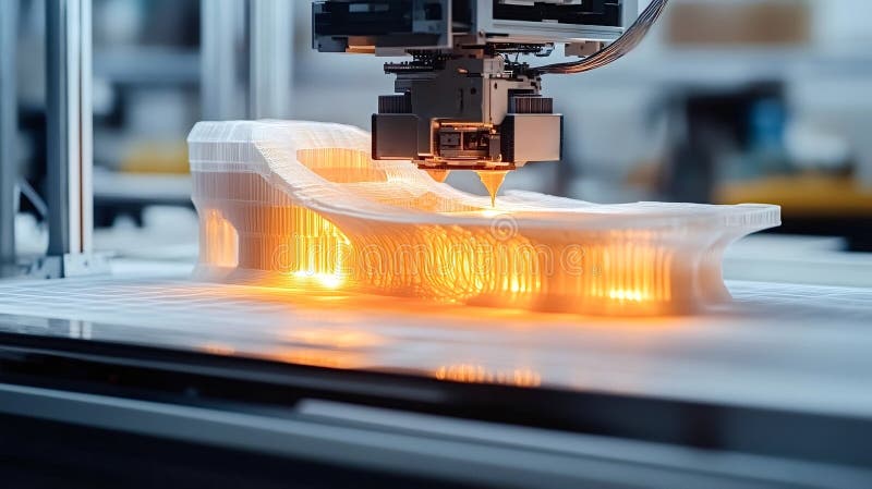 3d Printer Creating Futuristic Architectural Model with Resin and Uv ...