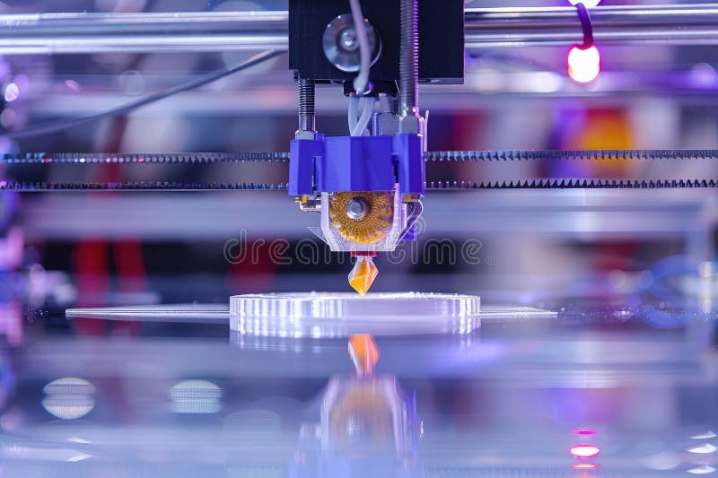 3D Printer Creating Intricate Parts for Prototypes Stock Illustration ...