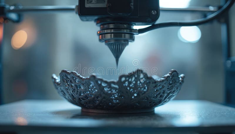 Process of Additive Manufacturing and 3D Printing Stages Outline Diagram Stock Vector ...