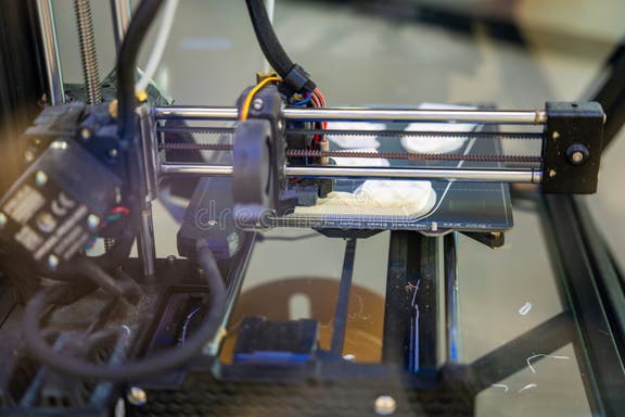 3D Printer Creating Plastic Objects with Precision and Speed. the ...