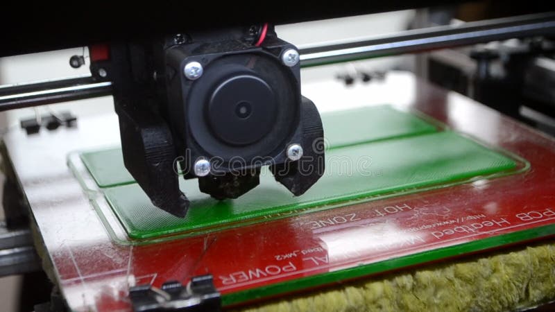 Process Working 3D Printer Close-up. 3D Printing from Liquid Material ...