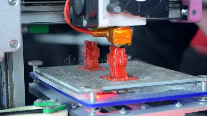 3D Printer 3D Printing Process Operation Working 3D Printer Close-up 3D ...