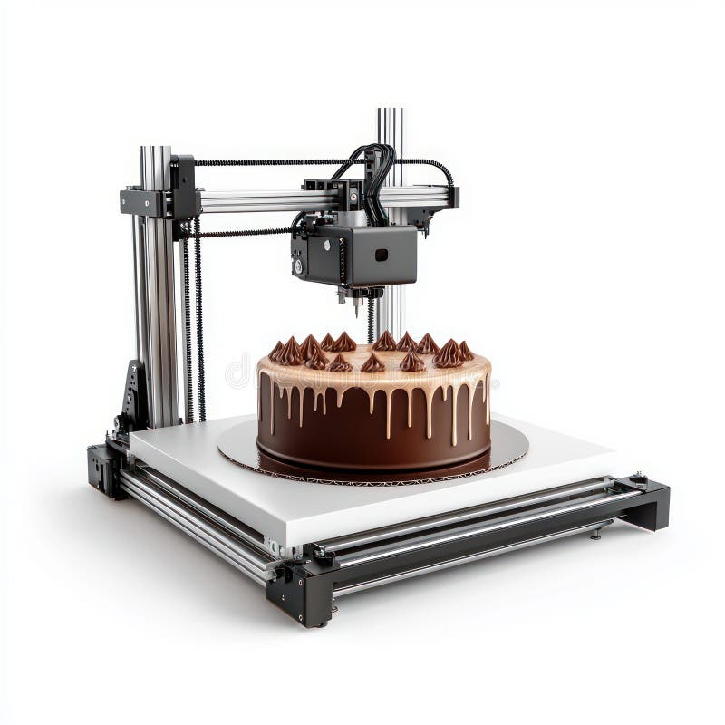 3D Printer Cake Decorating stock illustration. Illustration of ...