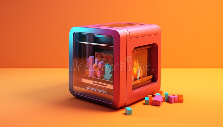 3D Printer Design. Pop Art Concept, Creative Printer Design Created ...