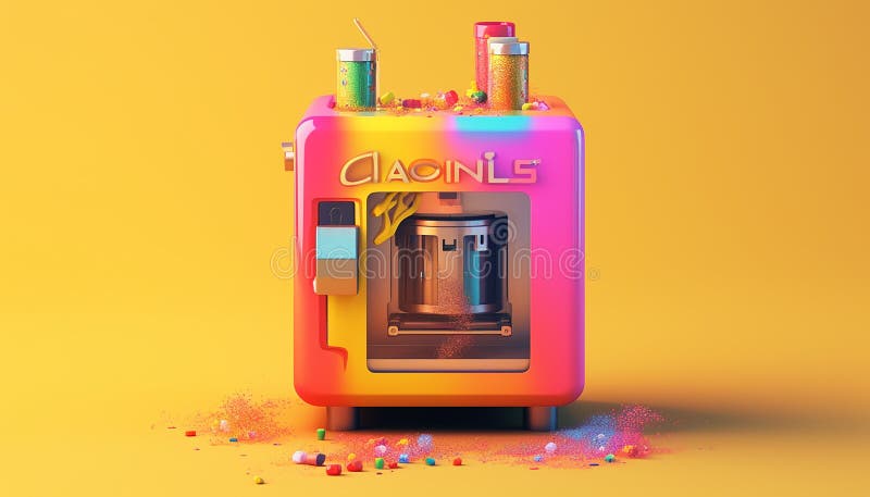 3D Printer Design. Pop Art Concept, Creative Printer Design Created ...