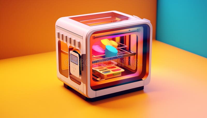 3D Printer Design. Pop Art Concept, Creative Printer Design Created ...