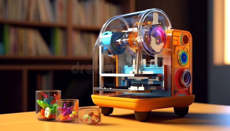 3D Printer Design. Pop Art Concept, Creative Printer Design Created ...