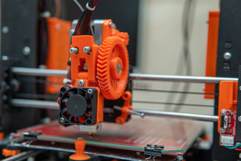 3D Printer Elements. 3D Printing Device Mechanism Stock Image - Image ...