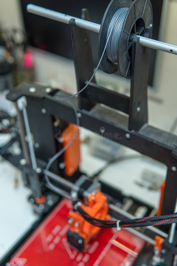 3D Printer Elements. 3D Printing Device Mechanism Stock Image - Image ...