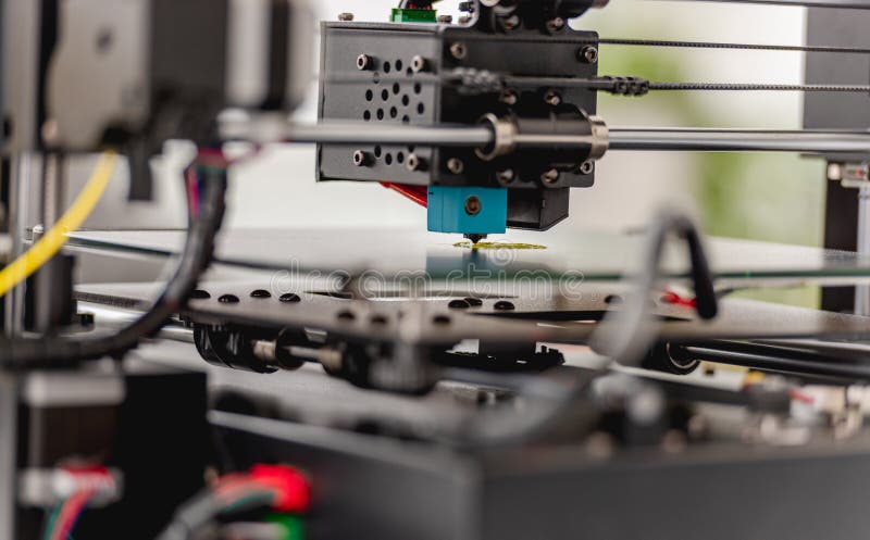 3D printer equipment stock image. Image of yellow, printing - 257568339
