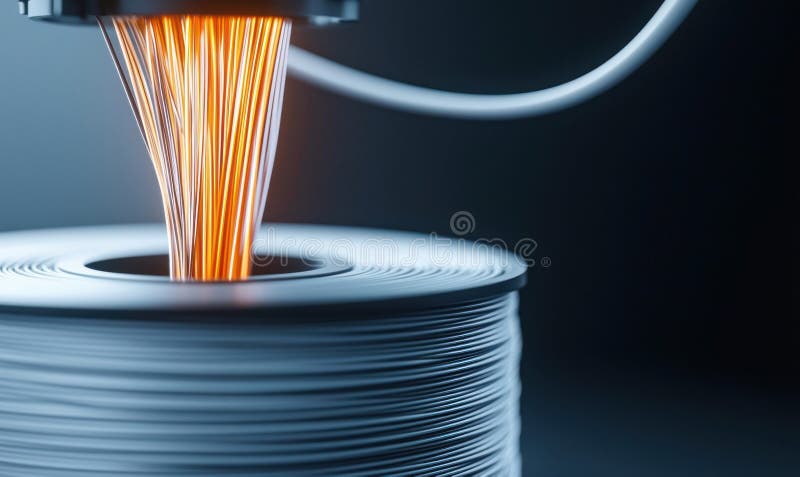 3D Printer Filament Spool stock illustration. Illustration of ...