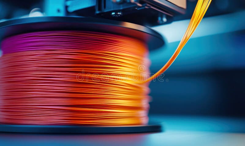 3D Printer Filament Spool stock illustration. Illustration of ...