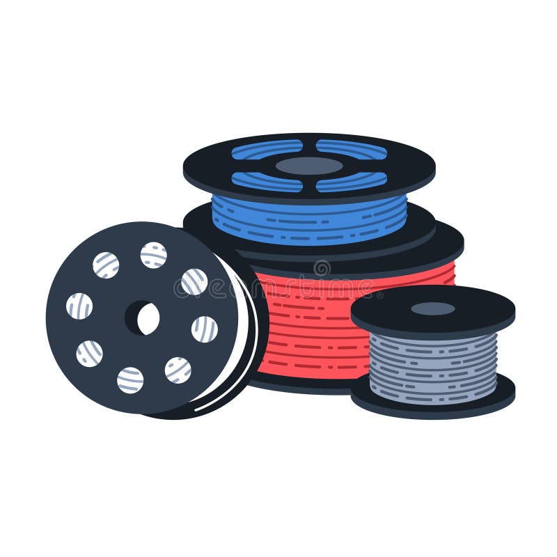 3D Printer Filaments Spools. Different Colors Polymer Plastic Wire for ...