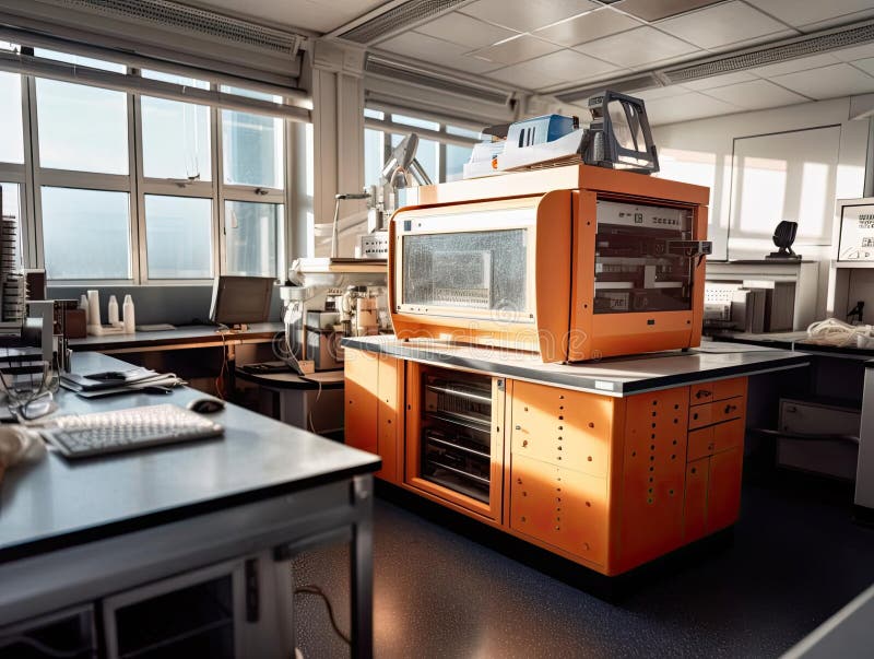 3D Printer in Futuristic Office Space Stock Photo - Image of ...