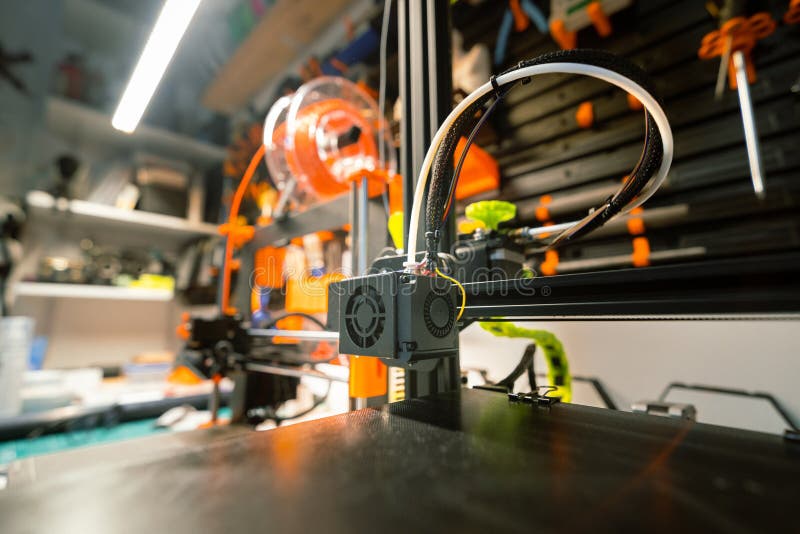 3D printer head stock image. Image of material, heat - 300866789