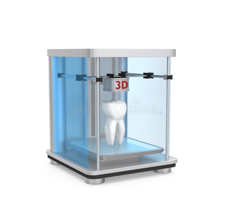 3D Printer and Human Tooth for Dental Tissue Engineering Concept Stock ...