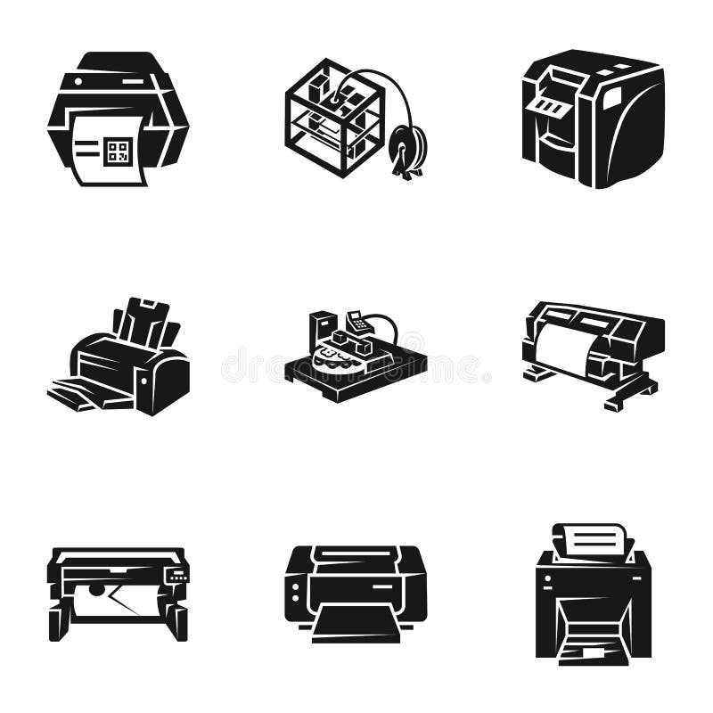 3d Printer Innovation Icon Set, Simple Style Stock Vector ... 3d Printer Innovation Icon Set, Simple Style Stock Vector ...