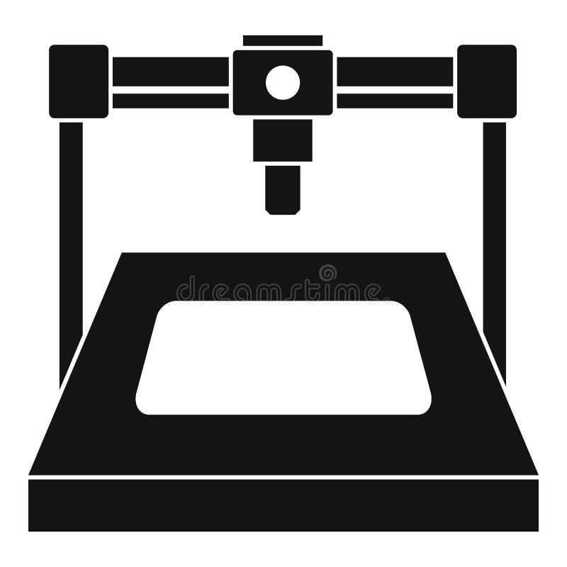 3D printer icon simple stock vector. Illustration of plastic - 92648475