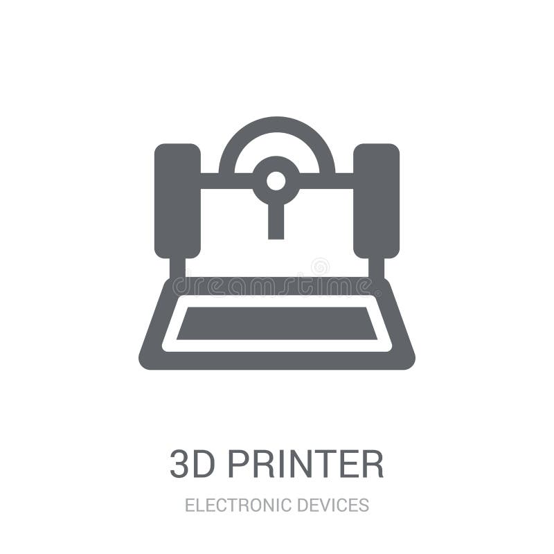 3d Printer Icon. Trendy 3d Printer Logo Concept on White Background ...