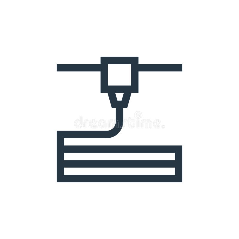 D Printer Icon Vector from Futuristic Technology Concept. Thin Line ...
