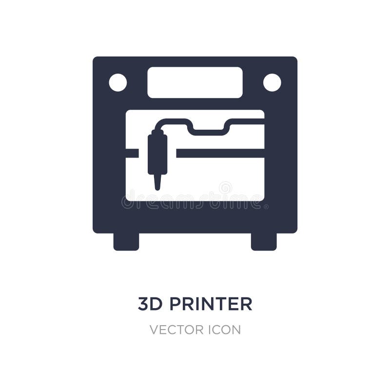 Creative 3D Print Logo or Sign, Icon. Modern 3D Printer Printing ...