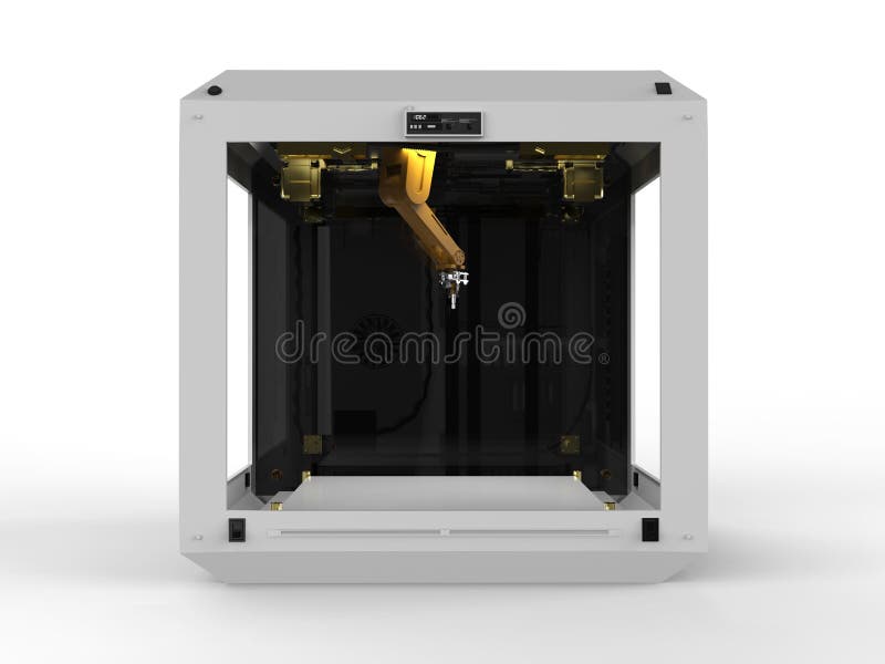 3d printer with injector stock illustration. Illustration of ...