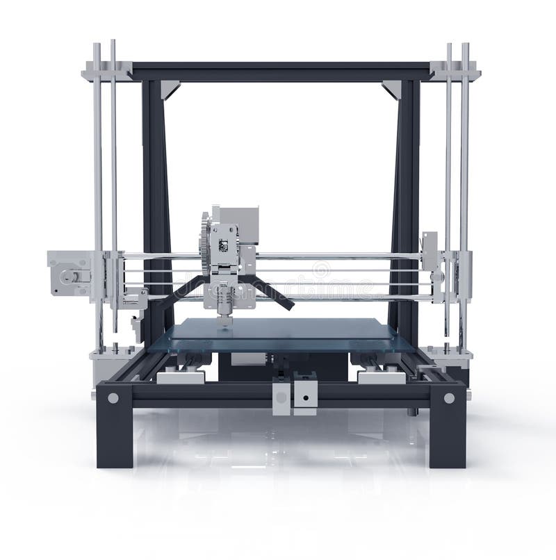 3D Printer Isolated on a White Back Ground Stock Illustration ...
