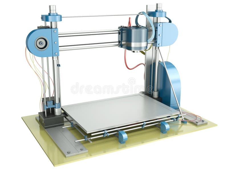 3D printer stock illustration. Illustration of technology - 34258429