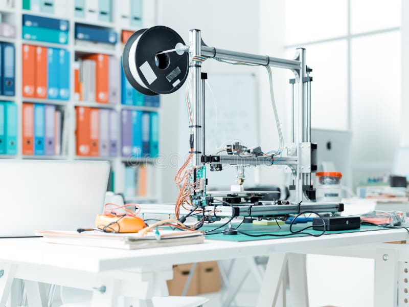 3D printer in the lab stock image. Image of printer - 130362507