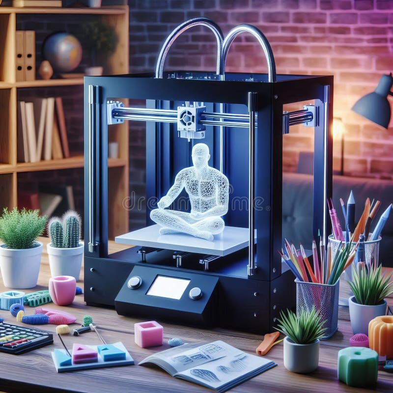 D Printer a Machine that Builds Three Dimensional Objects Layer Stock ...