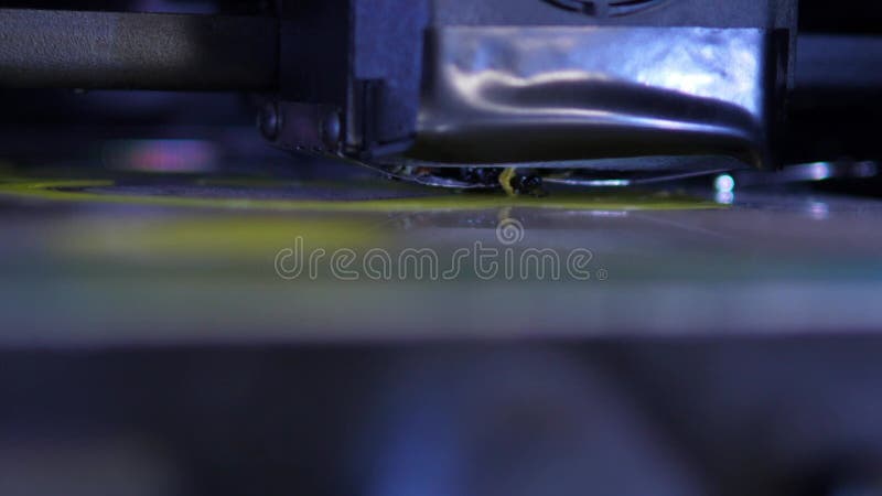 A 3D Printer Machine that Creates a Three-dimensional Geometric Shape ...