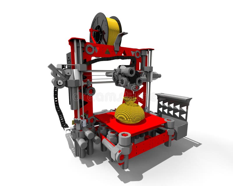 3d printer machine stock illustration. Illustration of fablab - 70170591