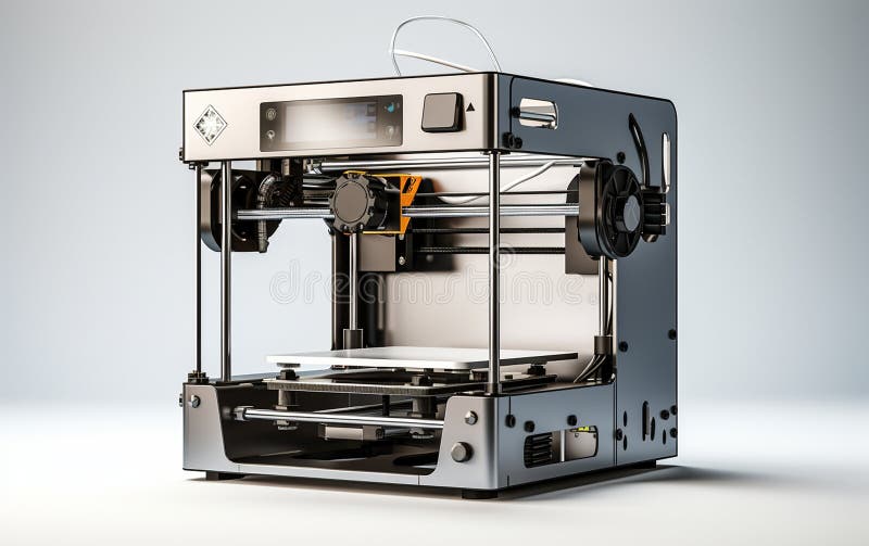 3D Printer Machine on a White Background -Generative Ai Stock ...