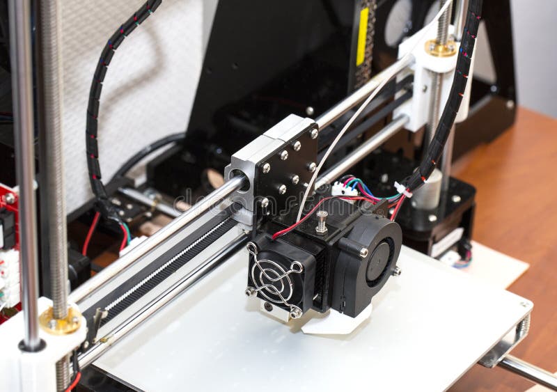3d Printer Mechanism Working Stock Photo - Image of mechanism ...