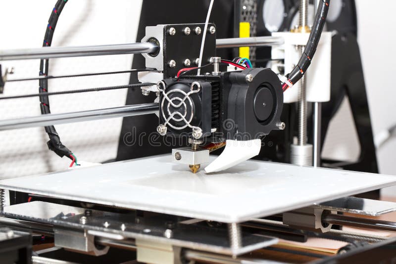 3d Printer Mechanism Working During The Processes. Modern 3D Printing ...