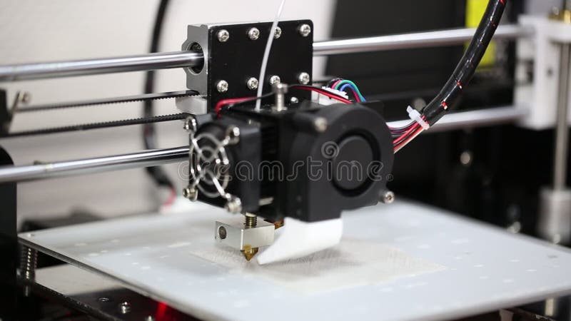 3d Printer Mechanism Working Yelement Design Stock Footage - Video of ...