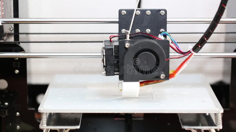 3d Printer Mechanism Working Yelement Design Stock Footage - Video of ...