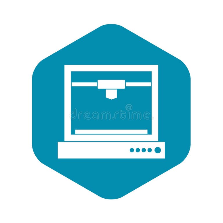 3d Printer Model Icon Simple Stock Vector - Illustration of create ...
