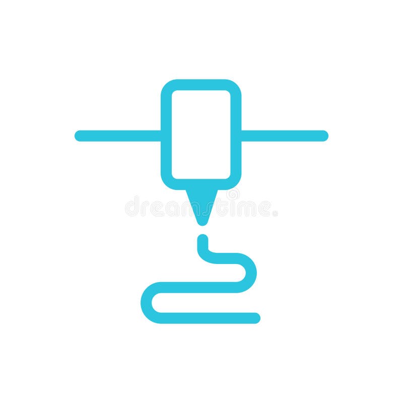 3D printer nozzle. stock vector. Illustration of production - 302075509