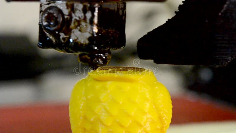 3D Printer in Operation Printing Close-up. Modern Addition Technology ...