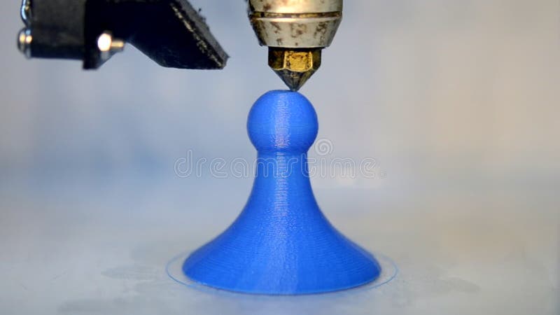 3D Printer in Operation Printing Close-up. Modern Addition Technology ...