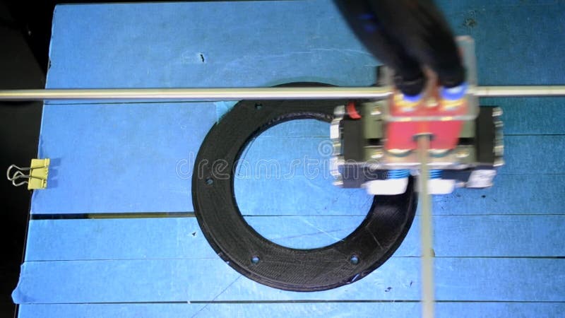 3D Printer in Operation Printing Close-up. Modern Addition Technology ...