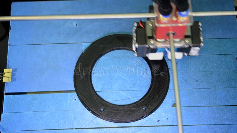 3D Printer in Operation Printing Close-up. Modern Addition Technology ...