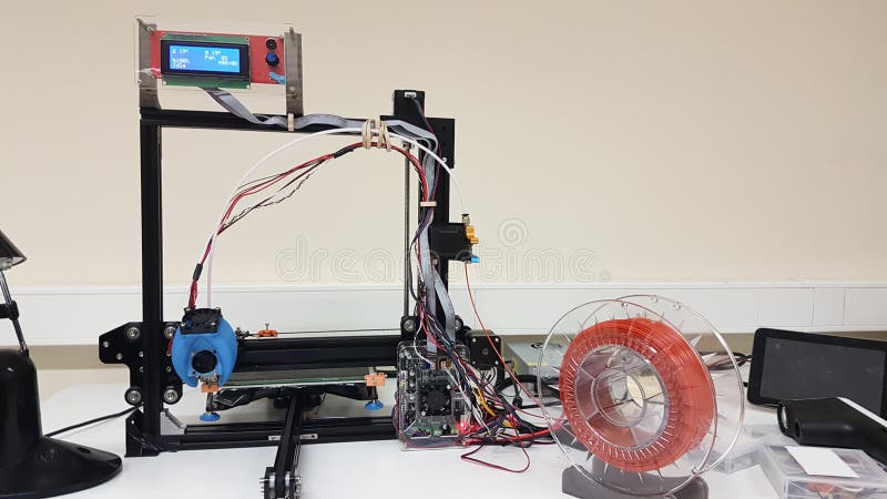 3d Printer Plotter Device Hit Tech Stock Photo - Image of innovation ...