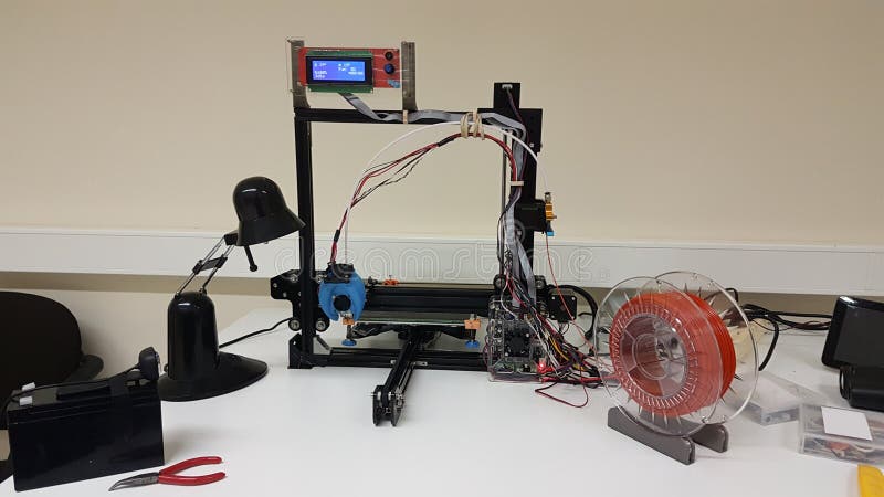 3d Printer Plotter Device Hit Tech Stock Image - Image of future ...
