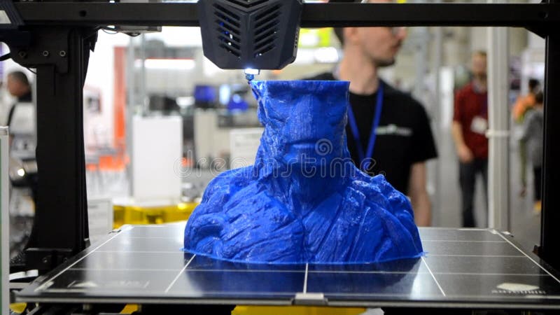 3D Printer Printing Close-up Process Creating Three-dimensional Model 3d Printer Stock Footage ...