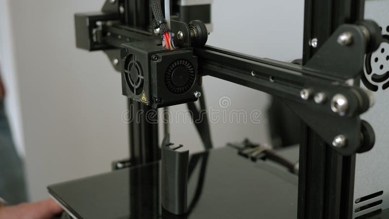 3d Print. Electronic Three Dimensional Plastic Printer during Work in ...