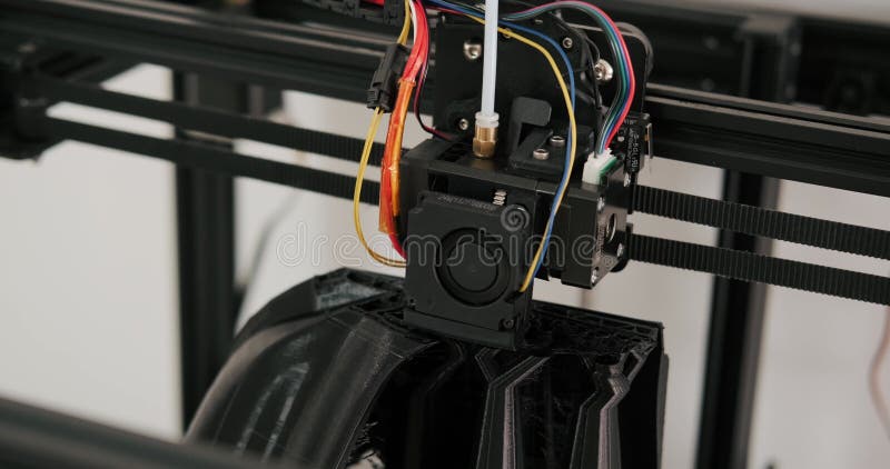 3D Printer Printing a Figure from PLA. the Process of Printing on a 3D ...
